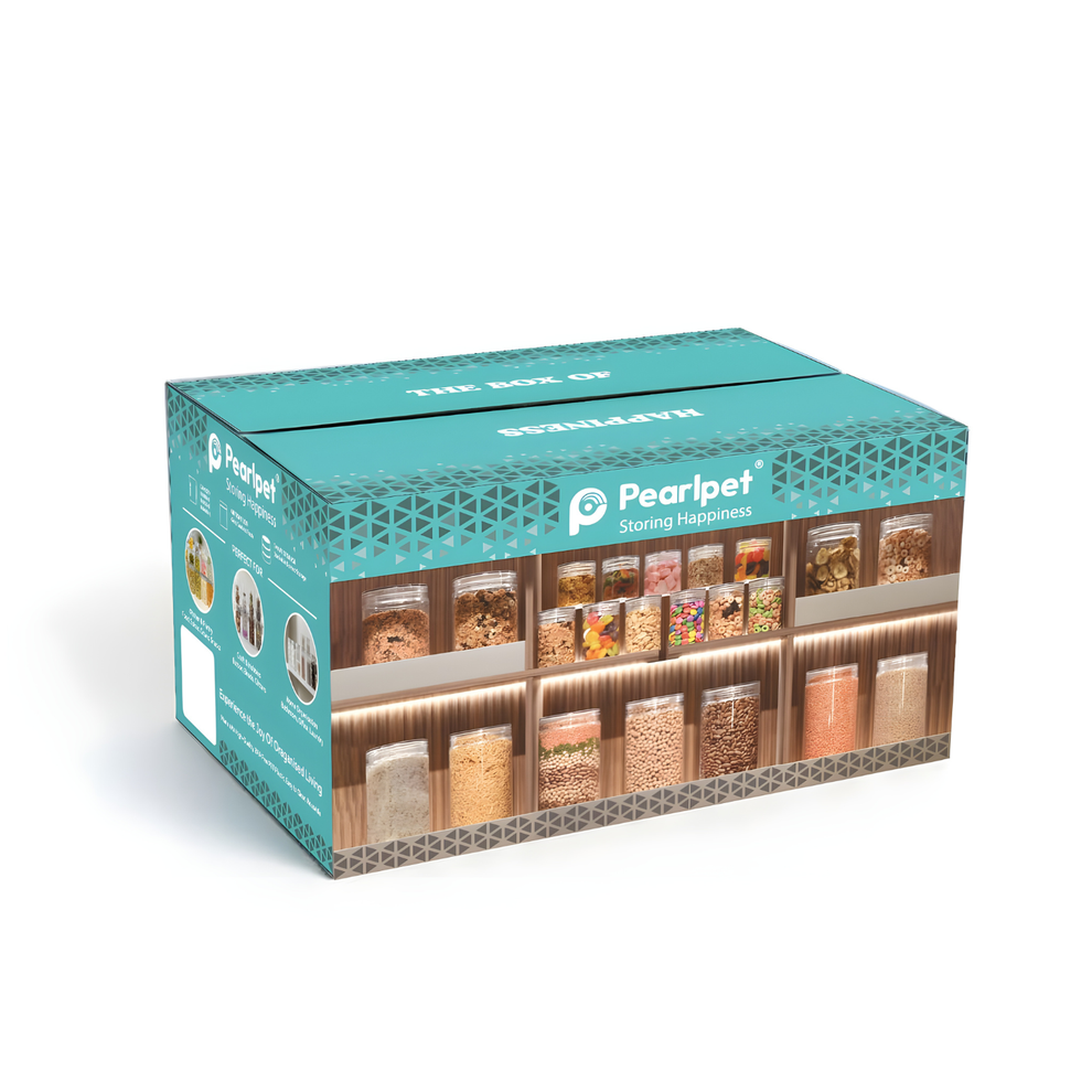 Box of Happiness | Round Jars | Transparent |with spoons - Set of 18 ...